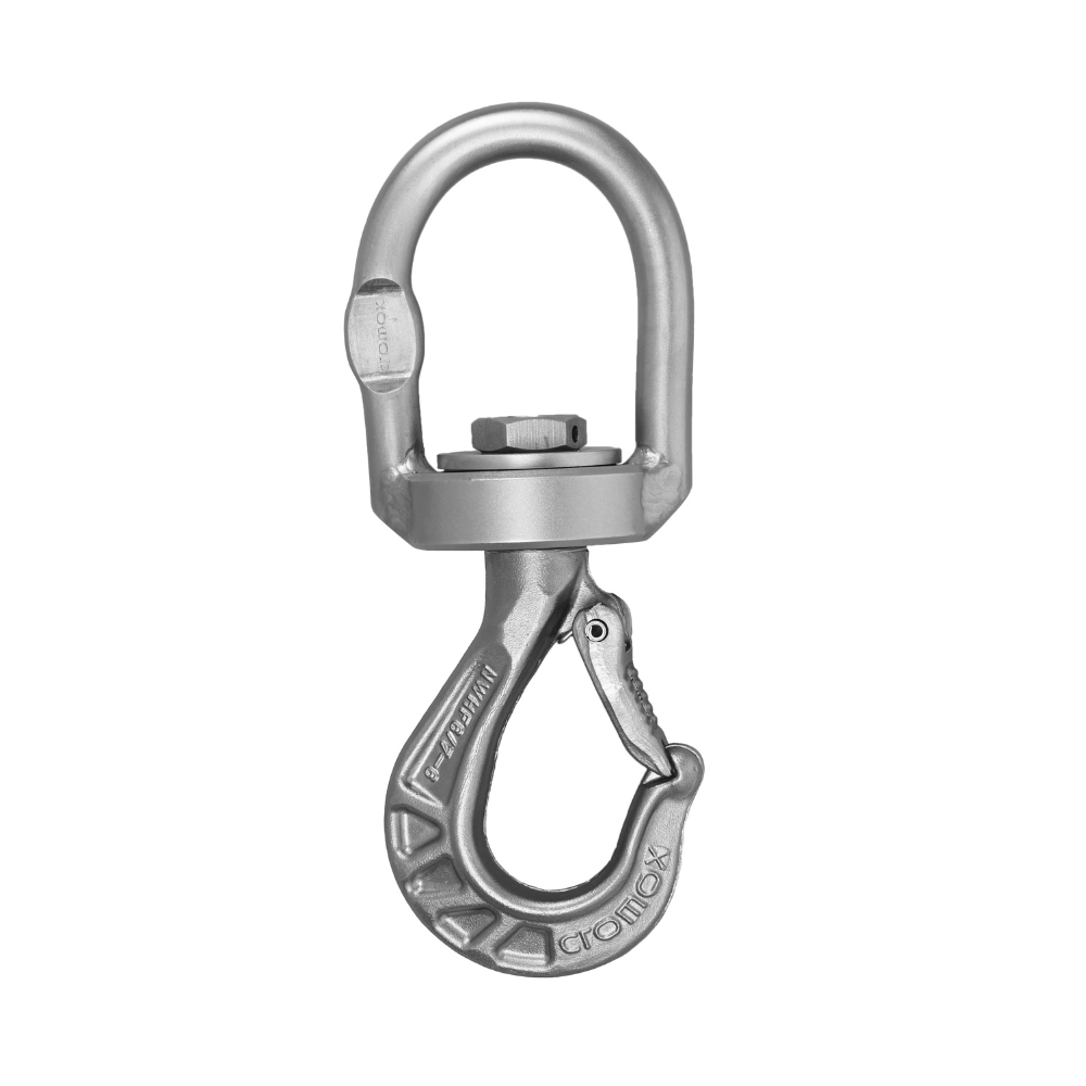 Cromox Grade 60 Stainless Steel Swivel Load Hook w/ Latch – Lifting ...