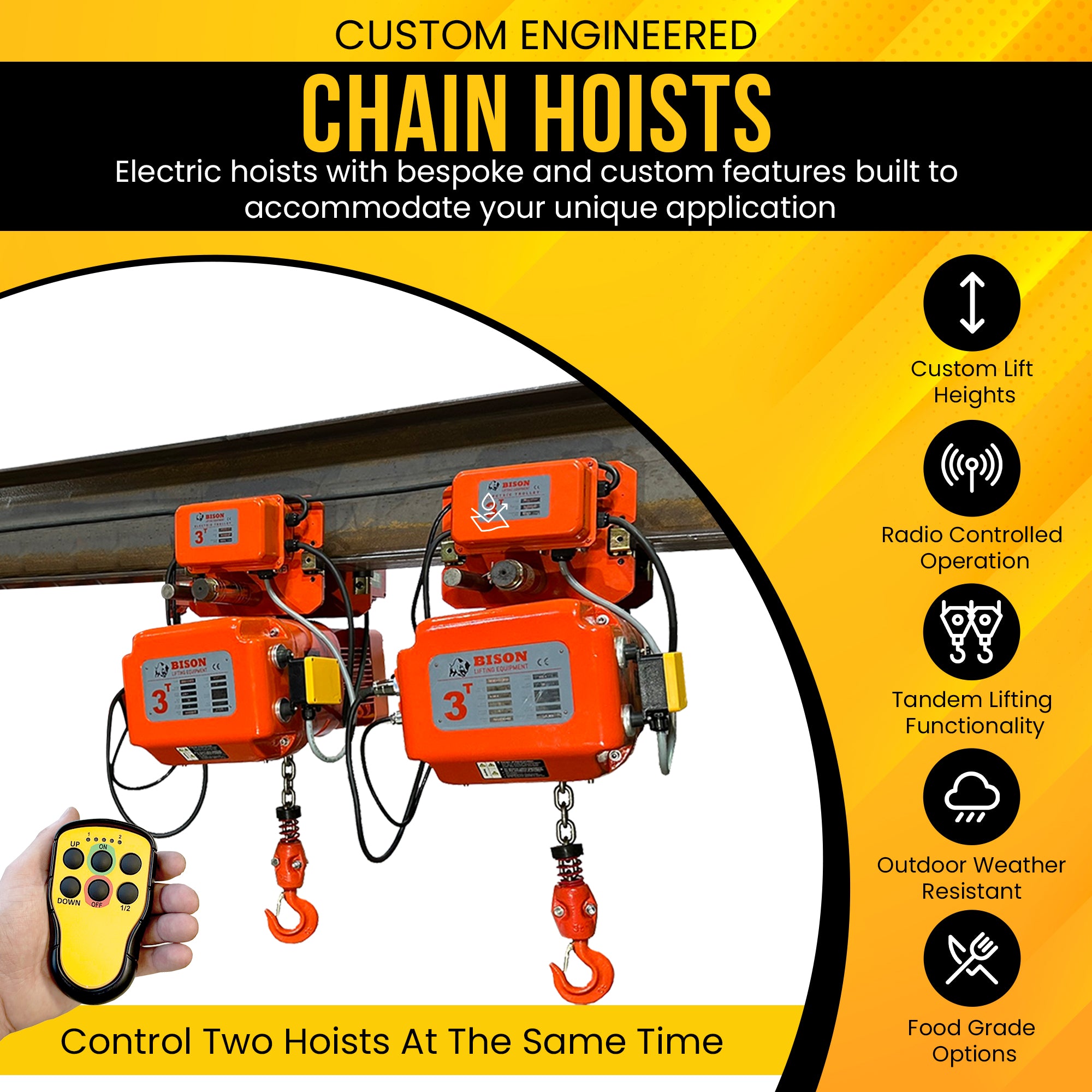 Custom Electric Chain Hoists – Lifting Equipment Store USA